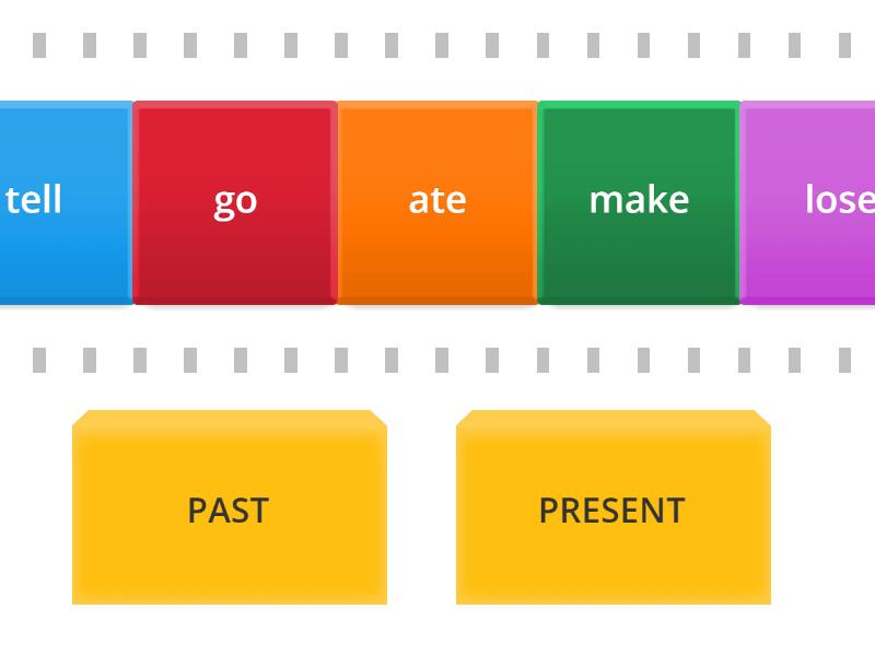 K9 IRREGULAR VERBS SORTING - Speed sorting