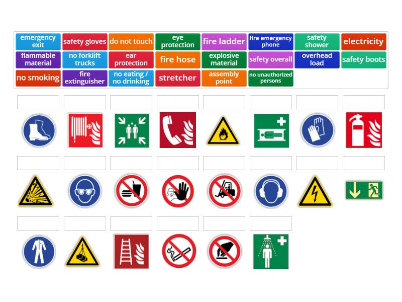 Safety signs - Match up