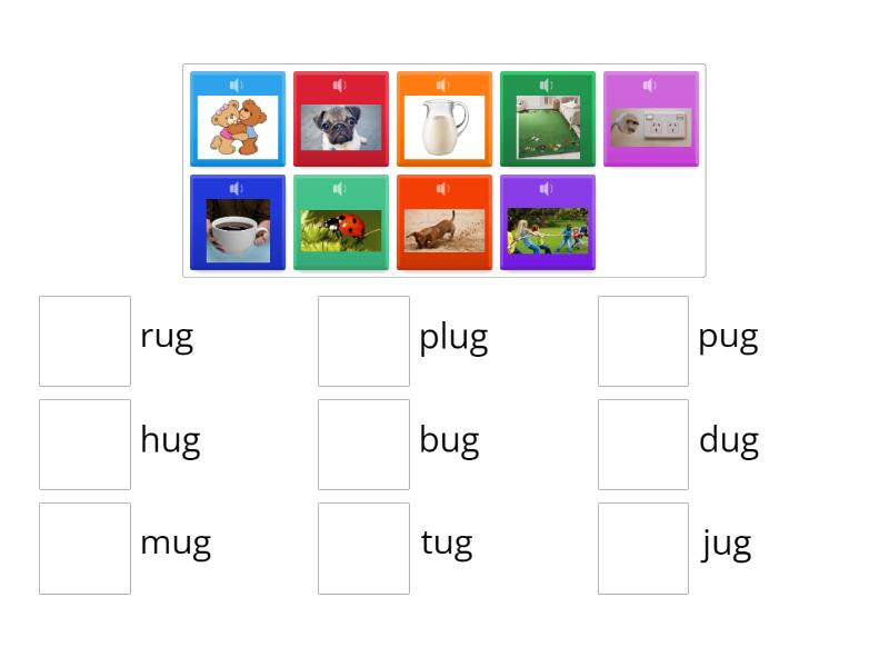 -ug word family - Match up