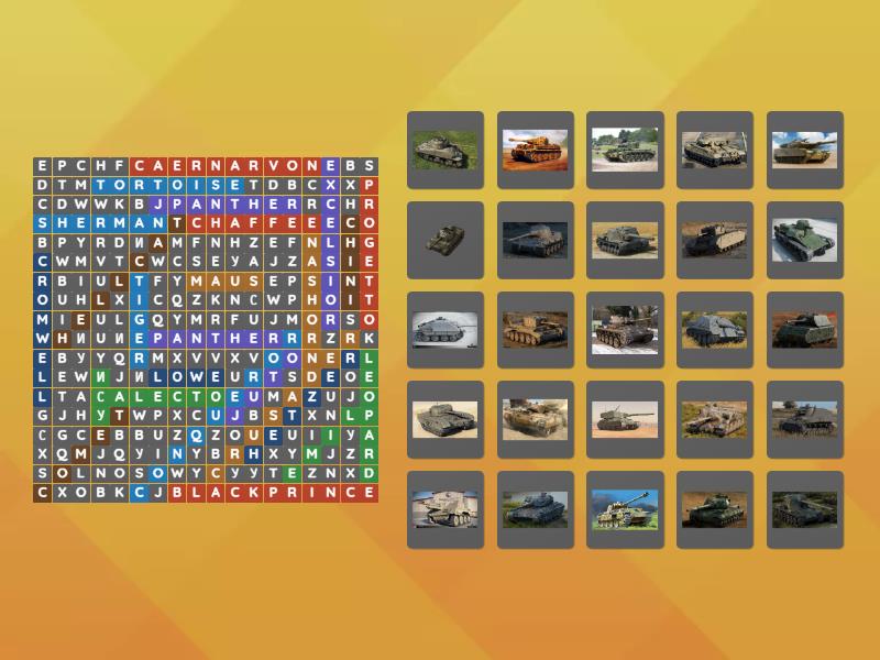 World of Tanks (pro) =) - Wordsearch