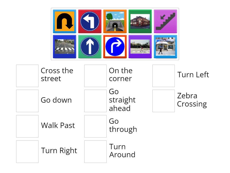 Direction Words - Match up