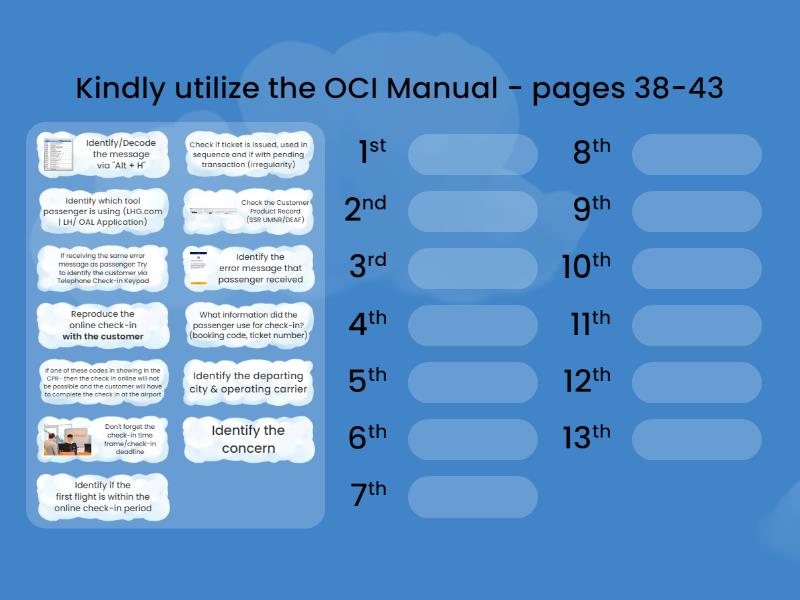 Arrange and Reproduce (IFW) - Rank order