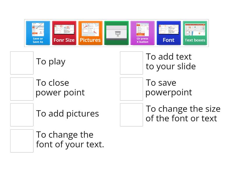 PowerPoint-Adding Text and Pictures` - Match up