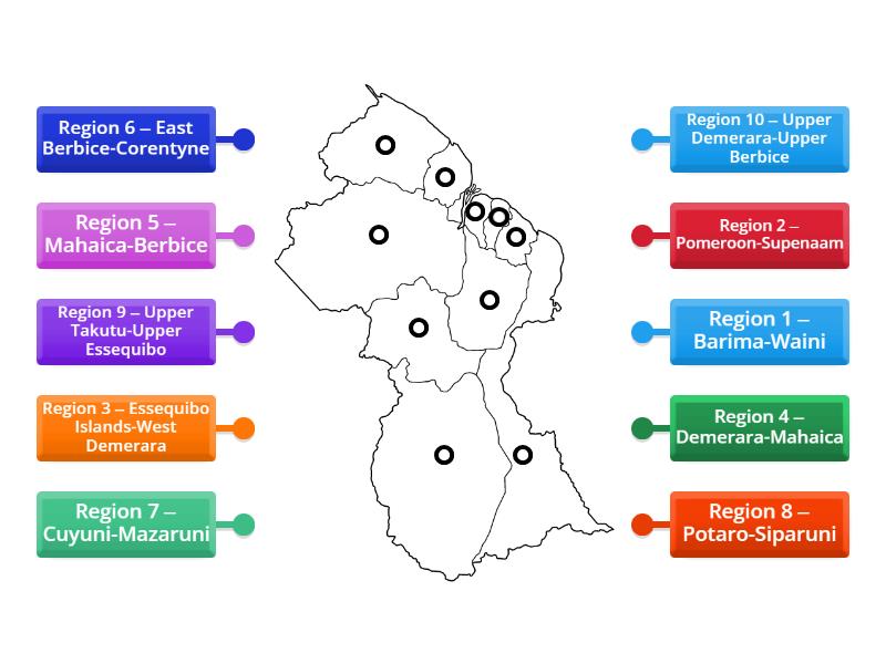 Admin Regions - Labelled diagram