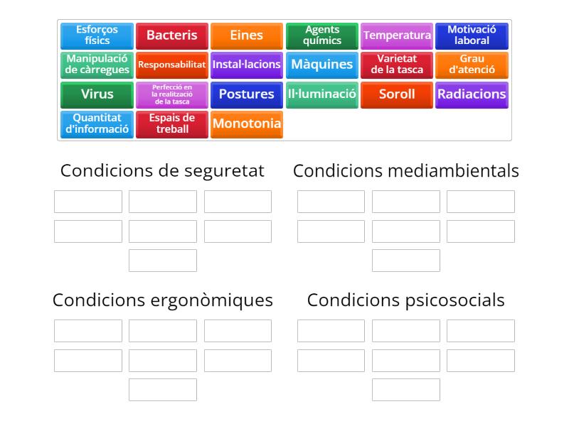 FACTORS DE RISC LABORAL - Ordenar por grupo