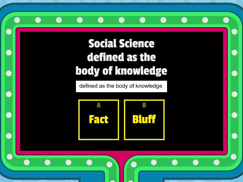 Fact or Bluff - Gameshow quiz