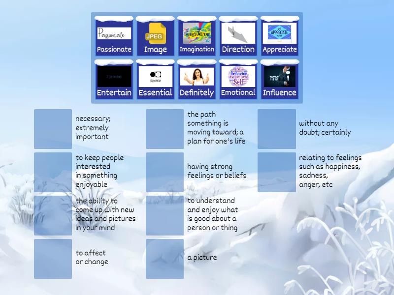 Reflect 3 LS Unit 4 Listening 2 Vocabulary Study - Match up