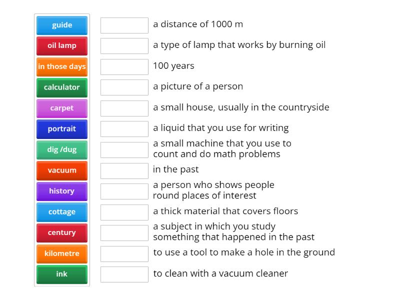 Academy stars 5 Unit 2 Vocab - Match up