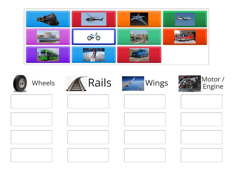 Transport Parts - Group sort