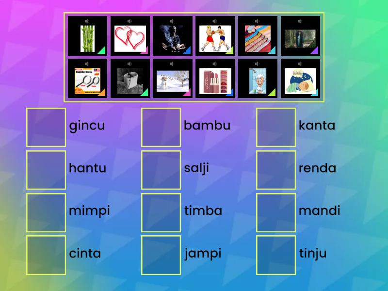 K12 Perkataan KVK KV (s2) - Match up