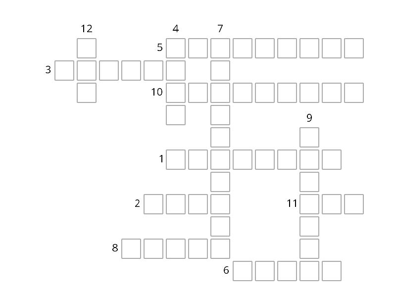 Solutions Elementary Unit 4 Wordlist - Crossword