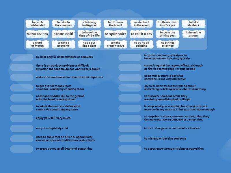 Idioms - Match up