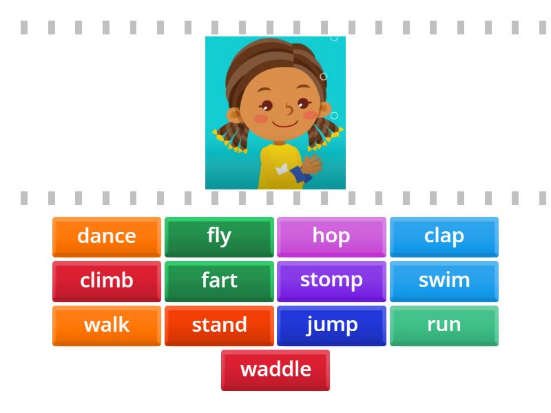 Bk 1B Ch 5 - PLP Action Words matching game - Find the match