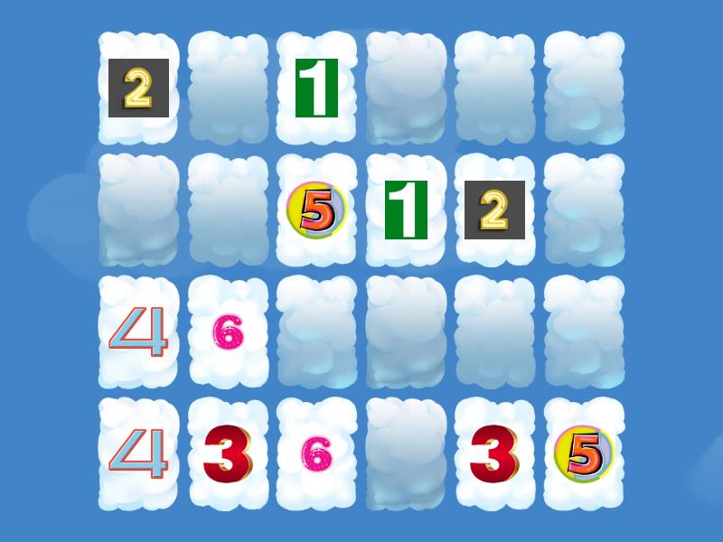 Numbers 1-12 - Memory Game - Parejas