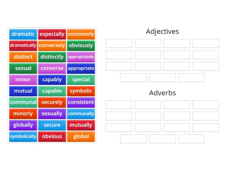 ESL 28 Chapter 7 Suffixes C - Group sort ESL 28 Chapter 7 Suffixes C - Group sort
