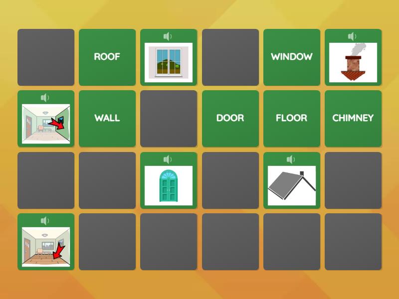 2 ano - Unit 3 - HOUSES - Matching pairs