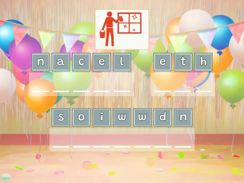 House chores. What are they doing? - Anagram