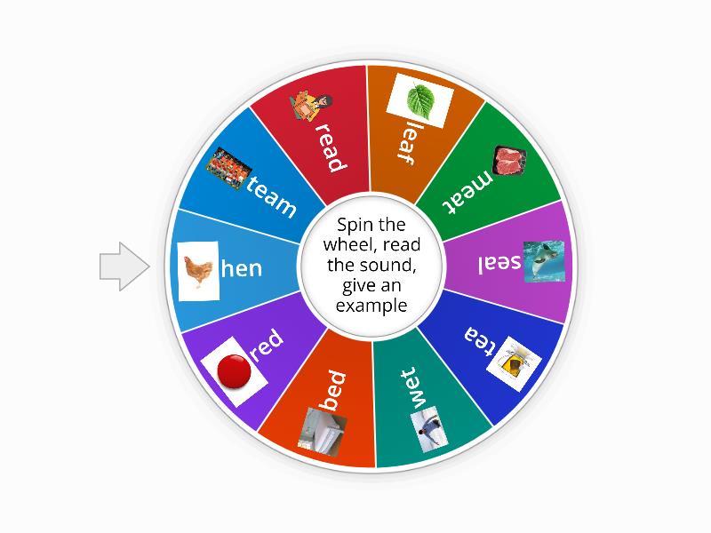 Long and short vowel practice - Spin the wheel