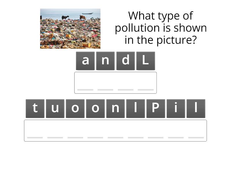 VISUALENGLISH.PL 6 - UNIT 12 - TYPES OF POLLUTION - Anagram