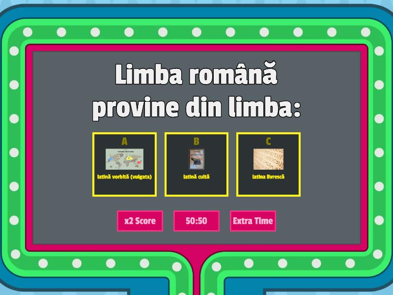 Cultura și literatura română veche - Gameshow quiz