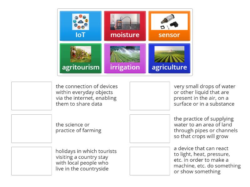 smart agriculture words test - Match up