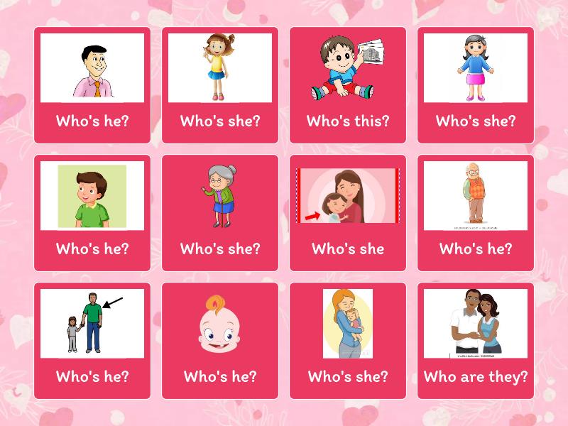 [Be1] Lesson 8_Family members - Flip tiles