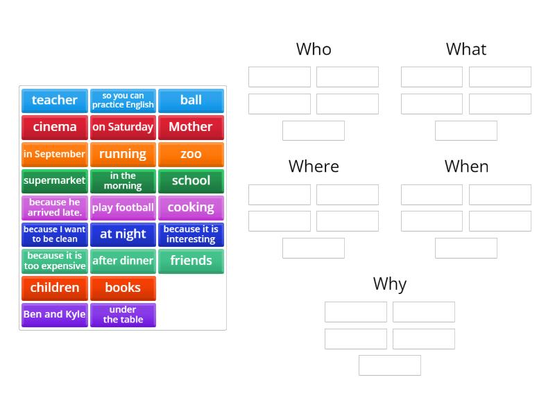 B02 WH question sort - Group sort