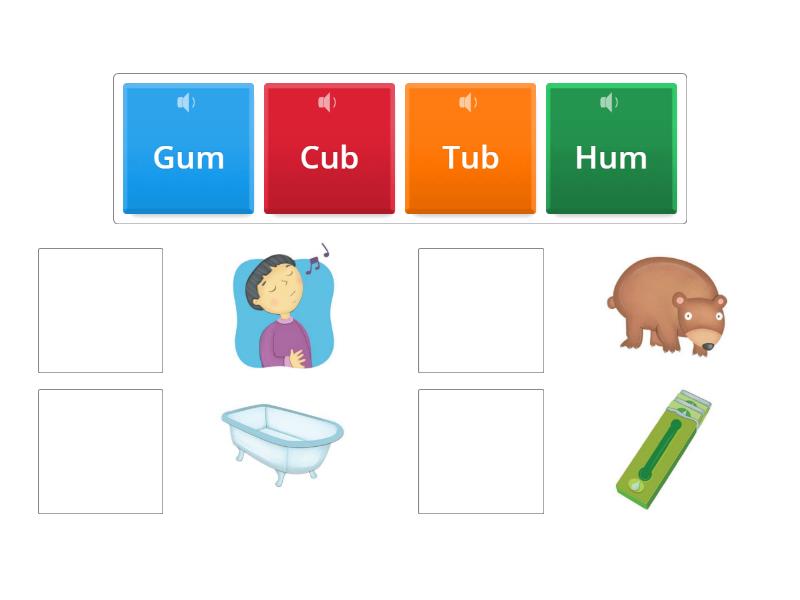 Oxford Phonics ut-ub-um-un - Match up