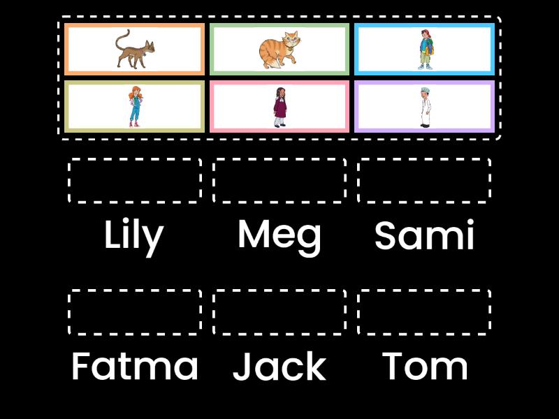 Grade 1 Characters T.Badrya. - Match up
