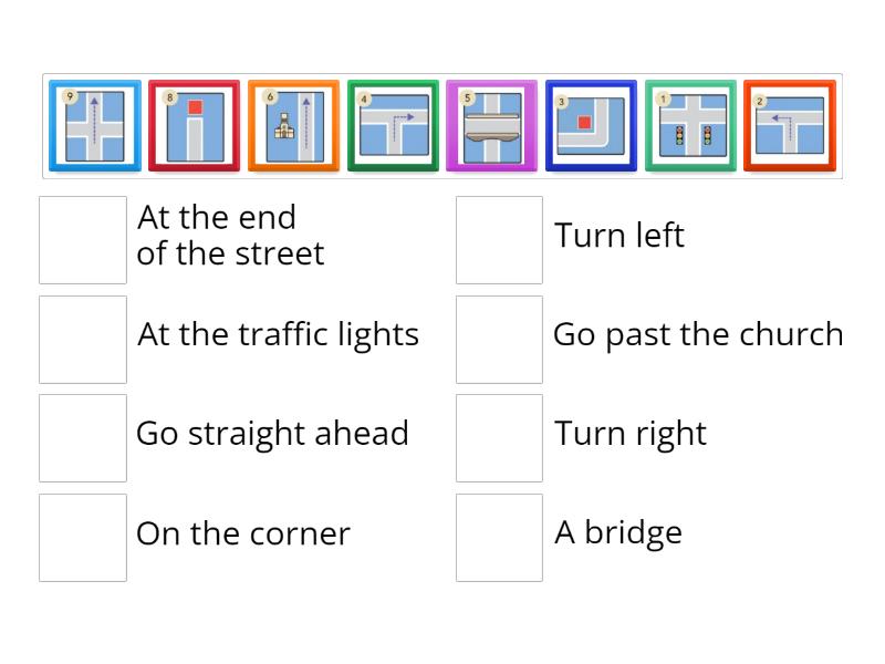 Vocabulary: Directions - Match up