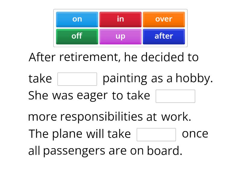 Use of English U11 Phrasal verbs - Missing word