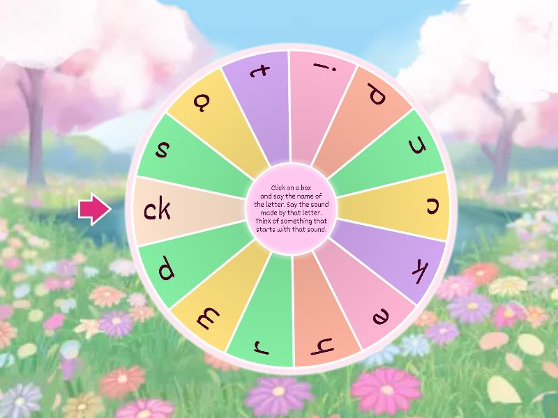 Group 1 & 2 Jolly Phonics Sounds - Spin the wheel