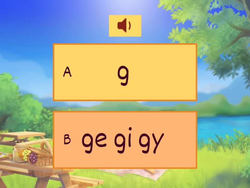 Phonics g/ge gi gy - Quiz