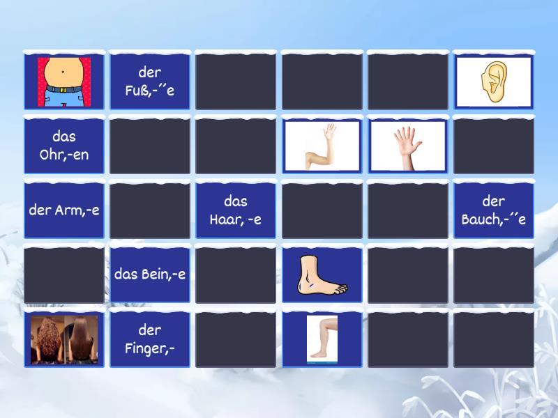 Körperteile - Matching pairs