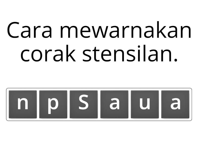 Unit 3 - Stensilan - Anagram