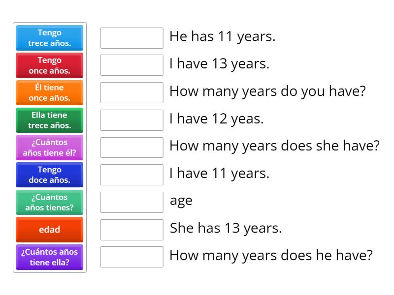 Age - Edad - Match up