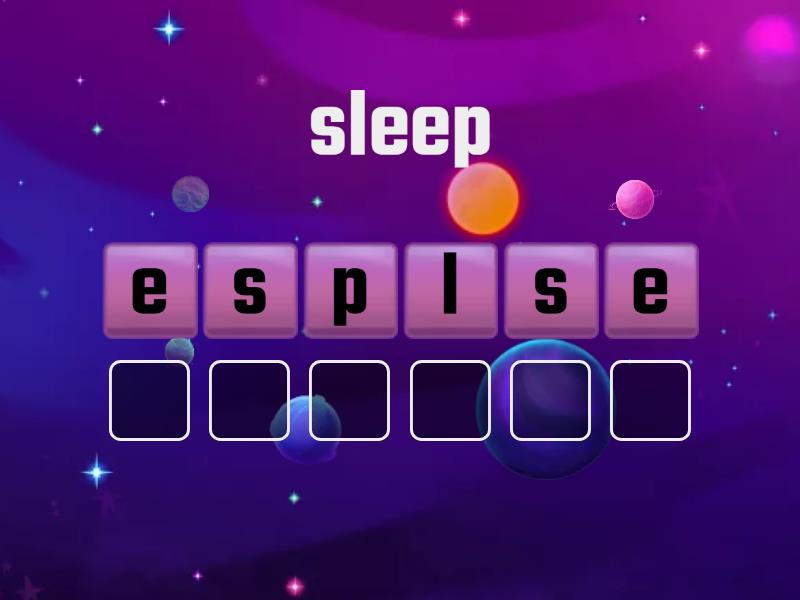 Third rule for present simple - Anagrama