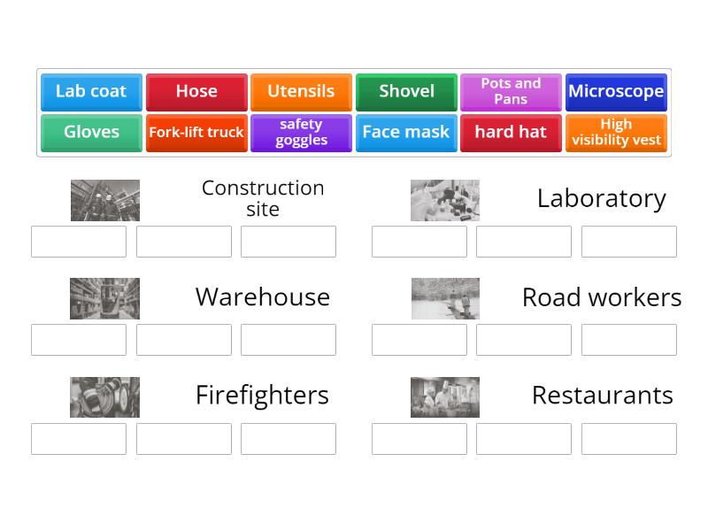 Jobs and Workplaces Vocabulary - Group sort