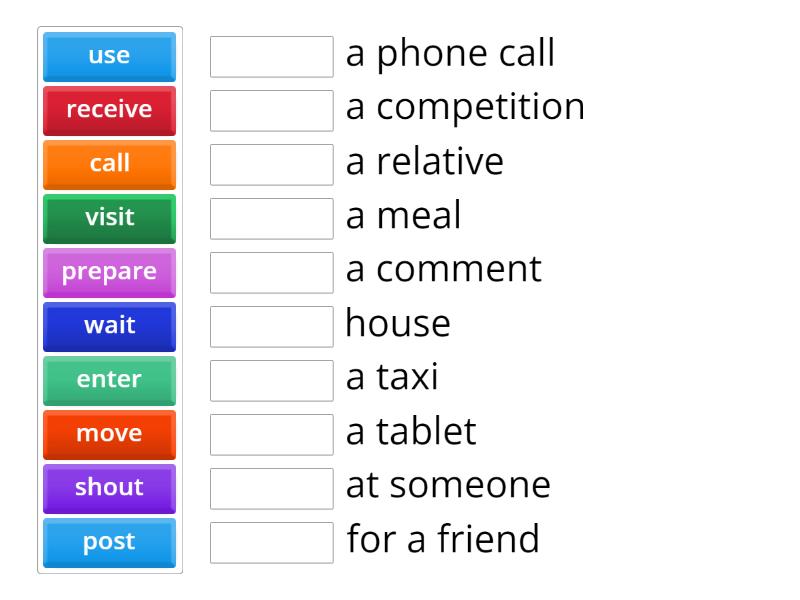 Match collocation Level 7 - Match up