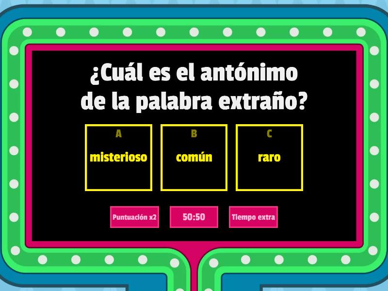 Antónimo 3ro marzo - Concurso de preguntas