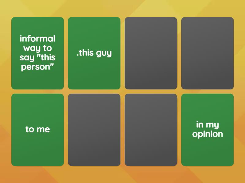 انجليزي (conversation) - Matching pairs