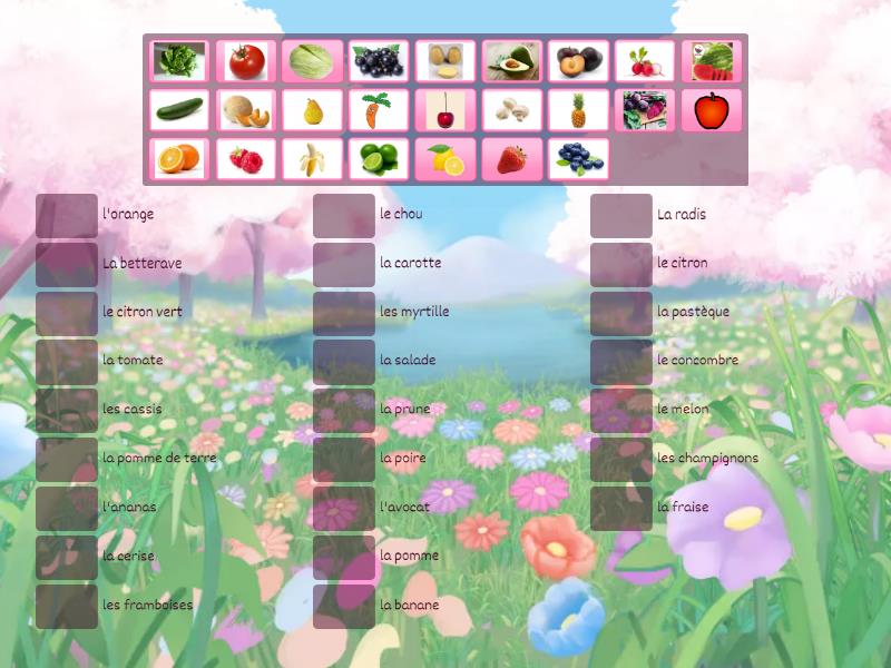 Alice fruits , legumes - Match up