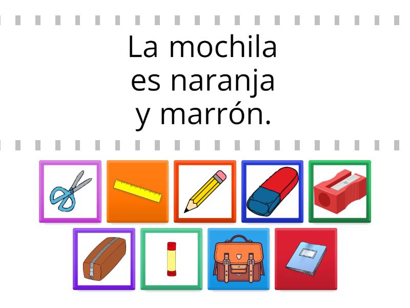 Grado 3 / Tarea 31 / Los materiales escolares & Los colores - Find the ...