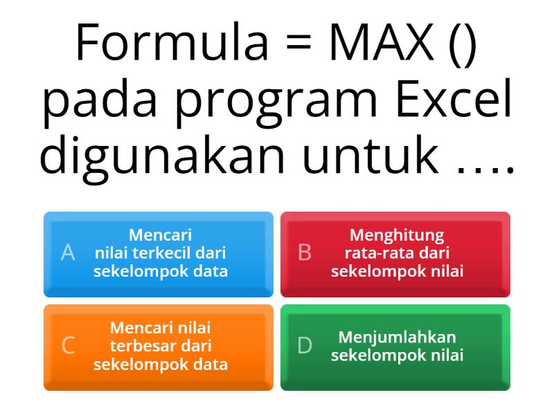 Formula Microsoft Excel - Quiz