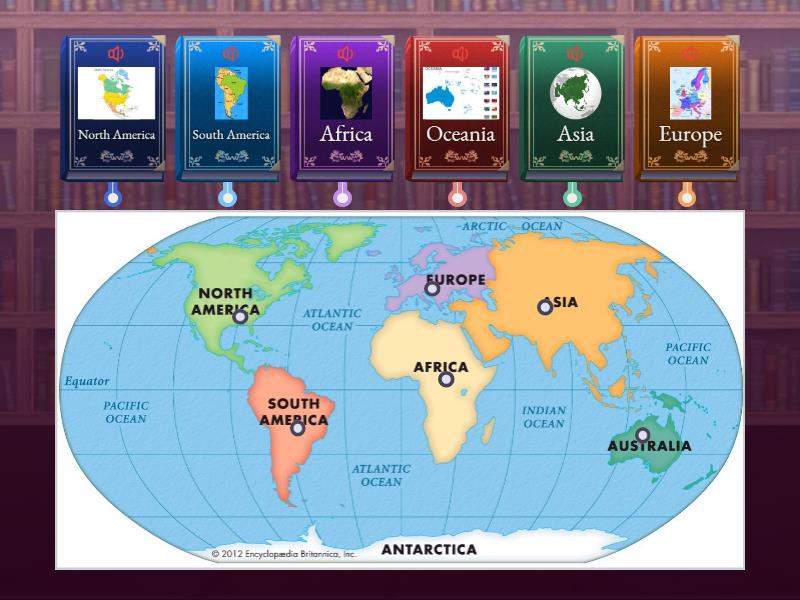 Continent - Labelled diagram