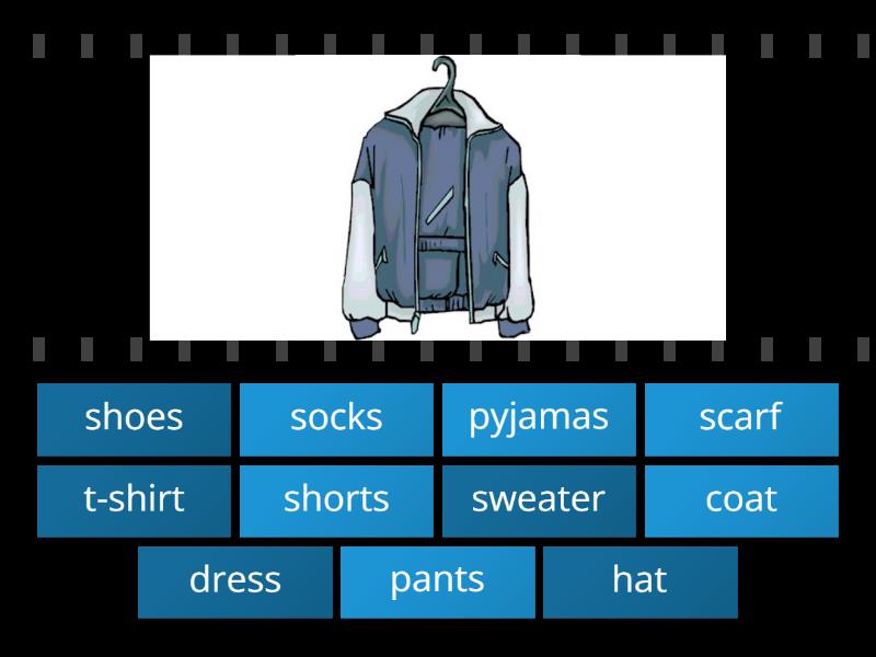 Clothes - Grade 1 - Activity #3 - Find the match