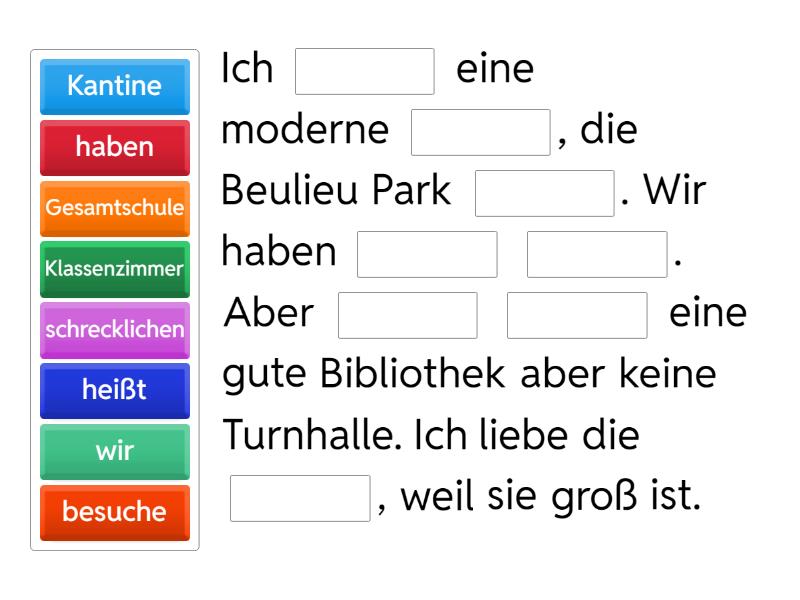 german - Complete the sentence