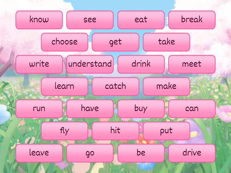 Irregular Verbs - Flip tiles