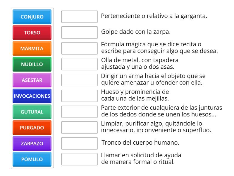 SIGNIFICADO DE PALABRAS - Match up