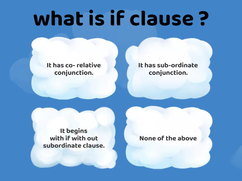 If clause - Quiz